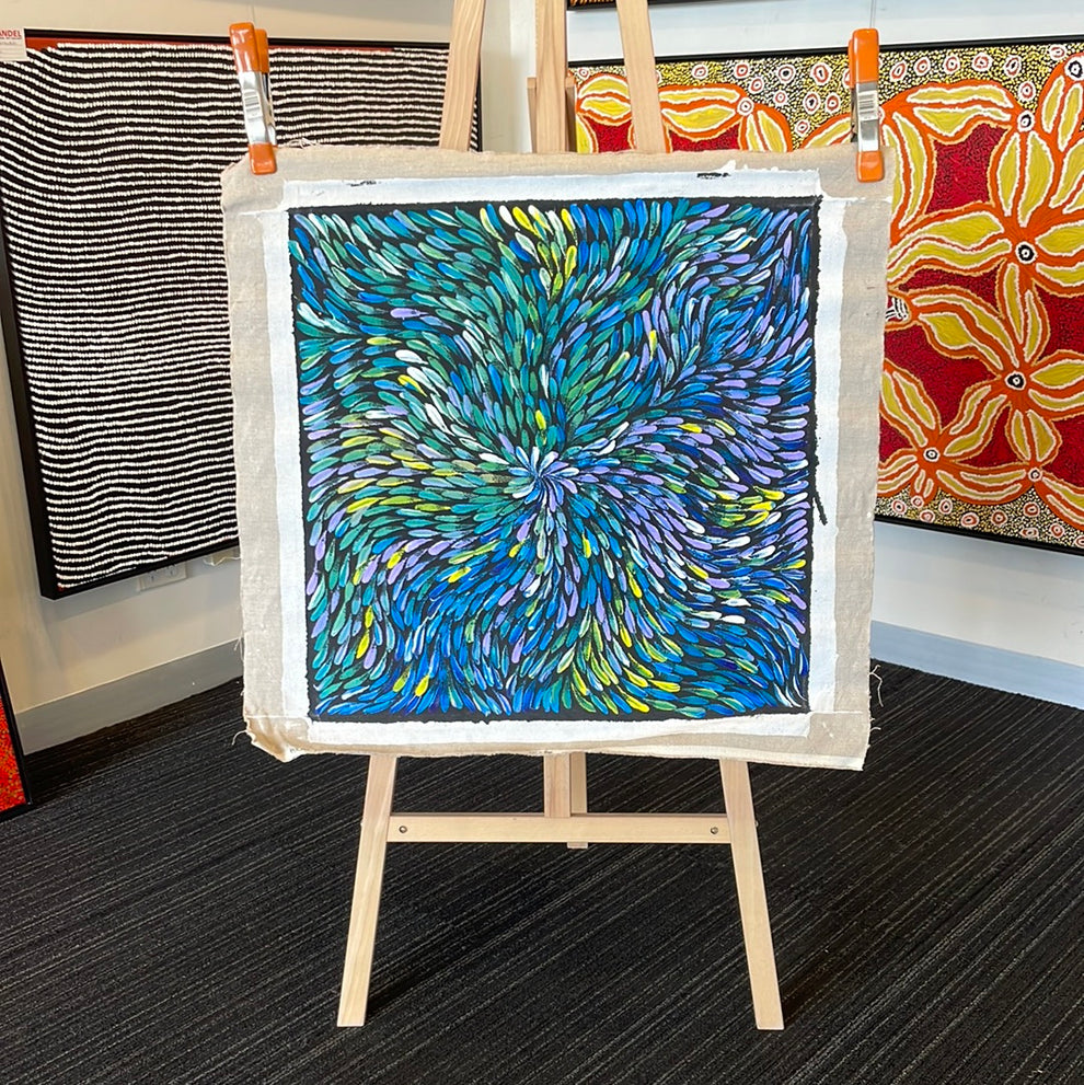Janet Golder Kngwarreye 600 x 600mm – Mandel Aboriginal Art Gallery
